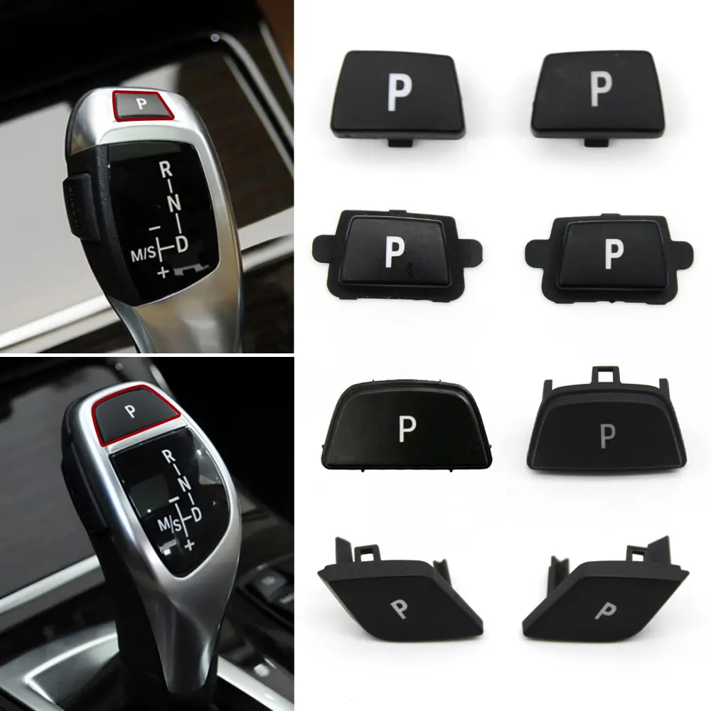 LHD RHD Car Gear Lever Auto Parking Button Letter P Button For BMW 1 2 ...