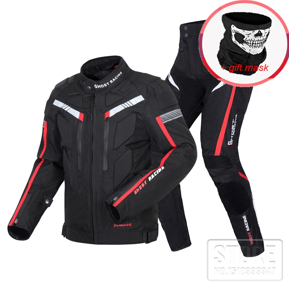 GHOST RACING 남성용 오토바이 재킷, 방수, 방한, 가을, 겨울, 오토바이 라이딩, 블랙|재킷| - AliExpress