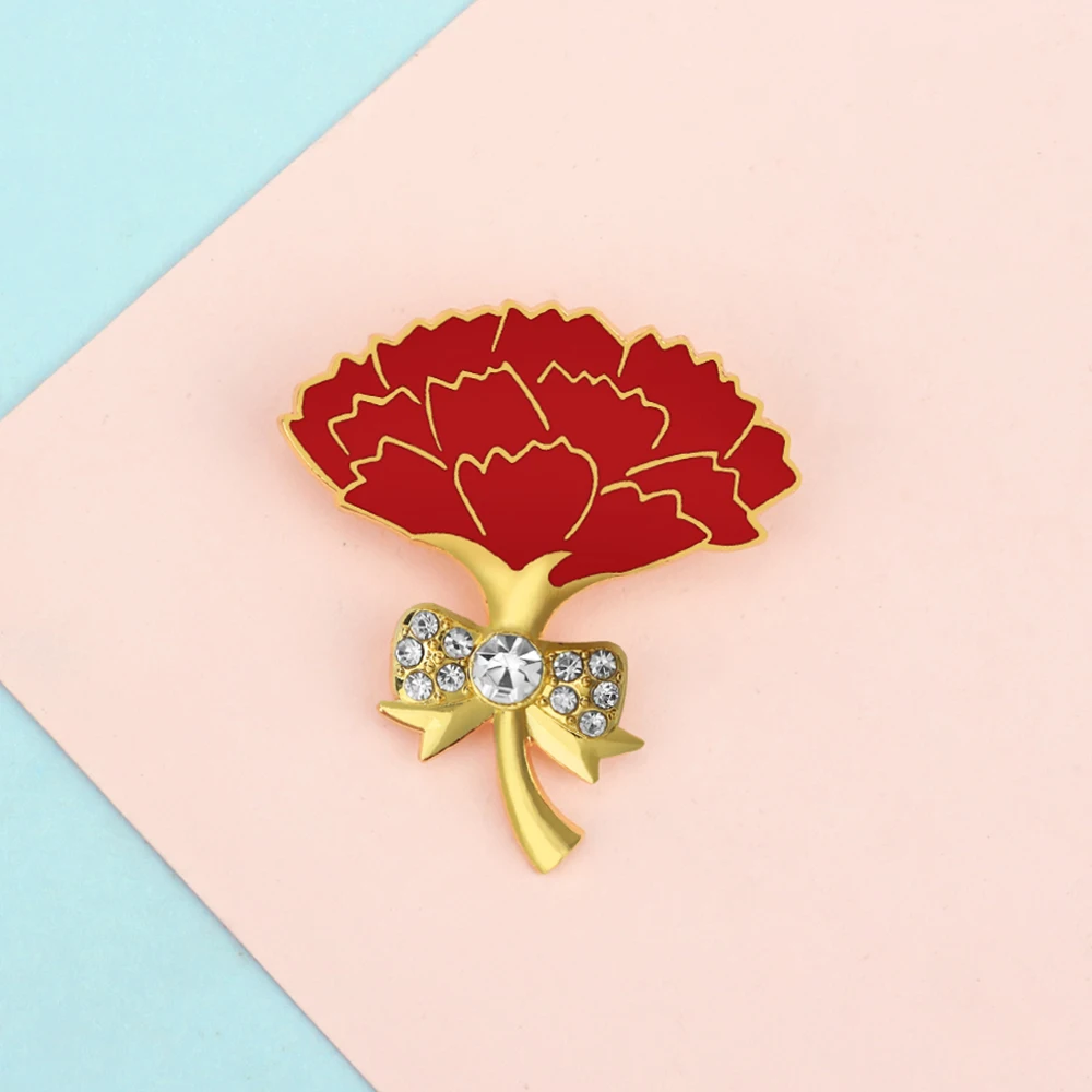 Women-Vintage-Flower-Brooches-Fashion-Luxury-Red-Carnation-Enamel-Pin ...