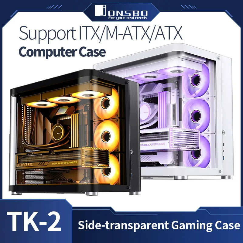 Jonsbo-TK-2-MATX-ITX-PC-Case-Panoramic-Tempered-Glass-Side-Transparency ...
