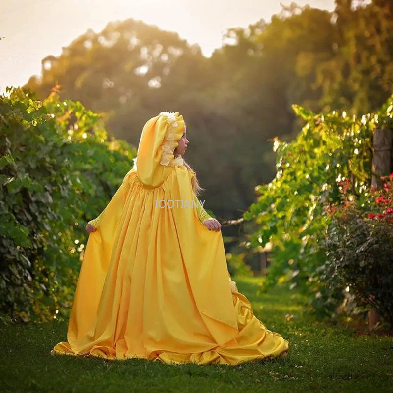 Carnival-Girls-Belle-Princess-Cosplay-Cloak-Robe-Lovely-Yellow-Hooded ...