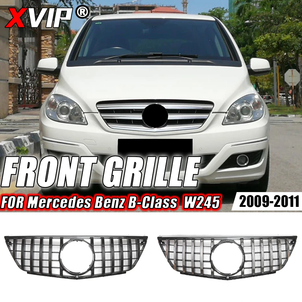 XVIP-Chrome-Black-Diamonds-Style-Front-Bumper-Grille-For-Mercedes-Benz ...