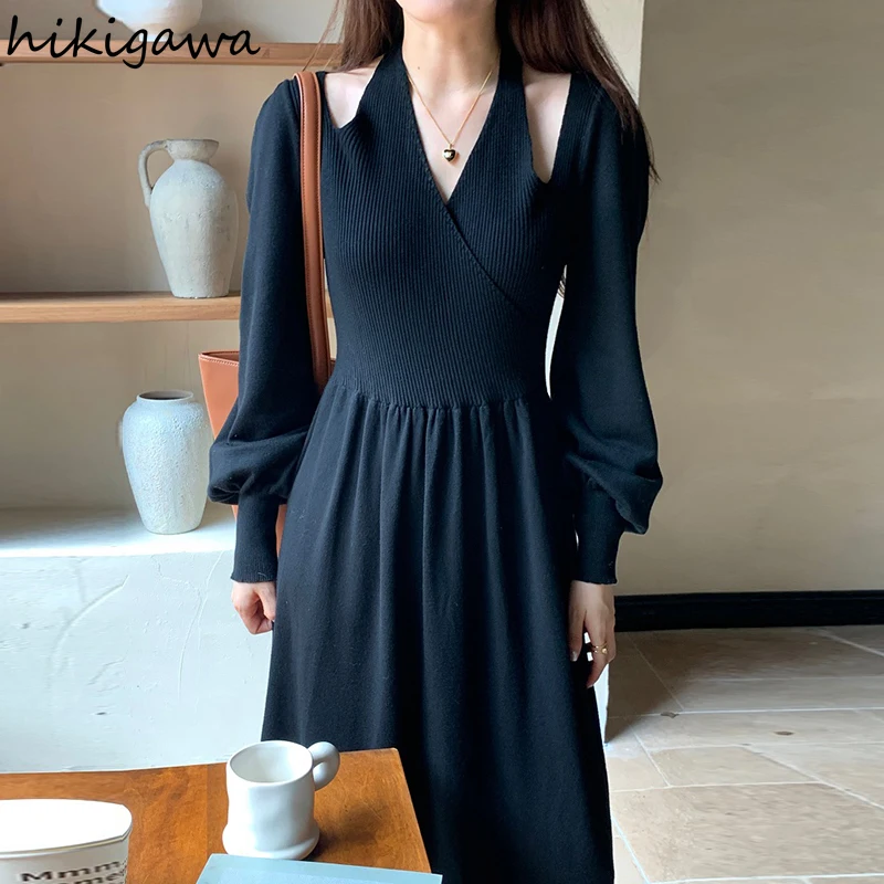 Maxi-Dresses-for-Women-Korean-Knitted-Robe-Femme-2023-Vestidos-De-Mujer ...