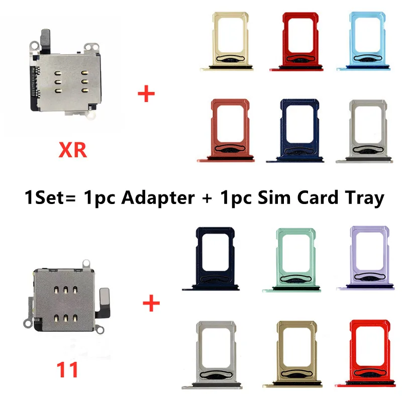 Dual-Sim-Card-Reader-Connector-Flex-Ribbon-Cable-For-iPhone-11-XR-Sim ...