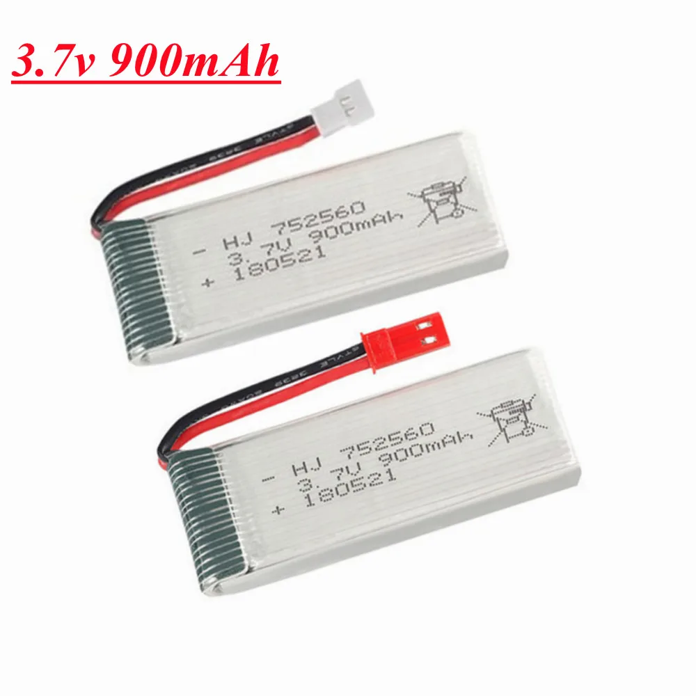 3.7V 900mah 752560 Battery For X5 X5C X5SC 8807 8807W A6 A6W M68 Rc ...