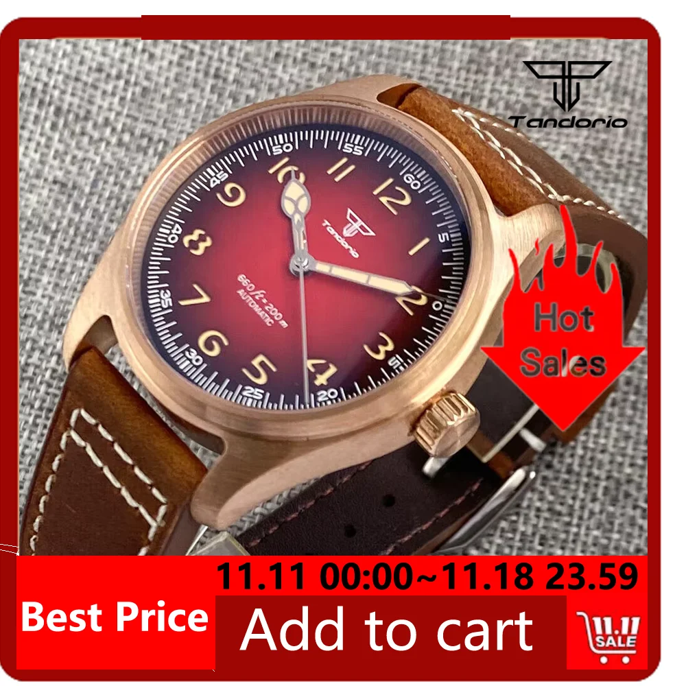 Tandorio-Montre-existent-pour-Homme-Mouvement-NH35-PT5000-39mm-CuSn8-Bronze-Etanche-200m ...