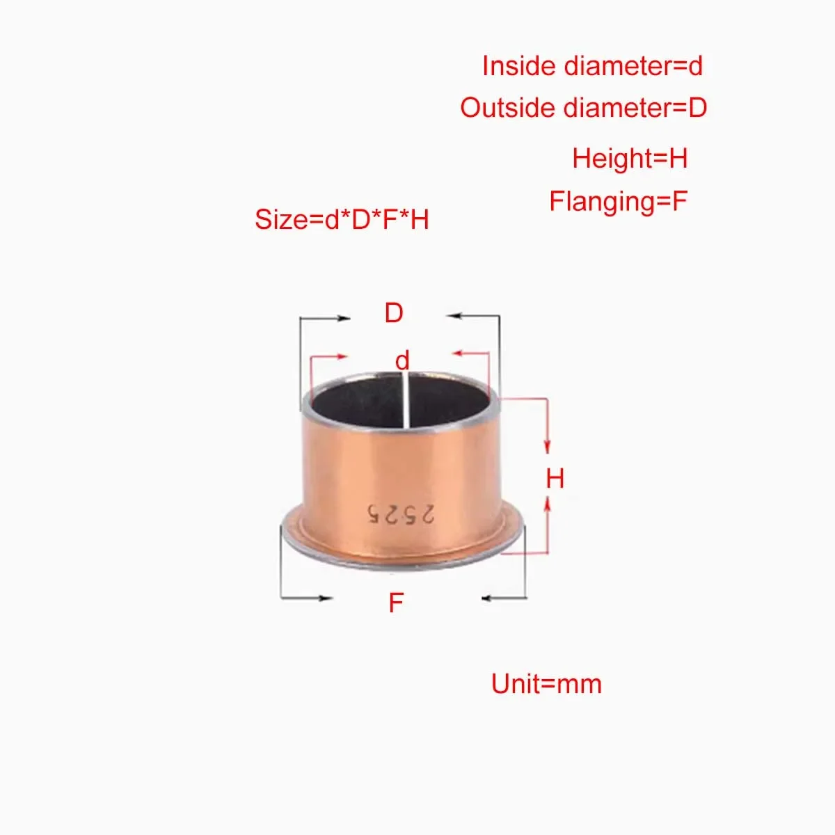 Composite Copper Sleeve Guide Sleeve With Flange Flange, Self ...