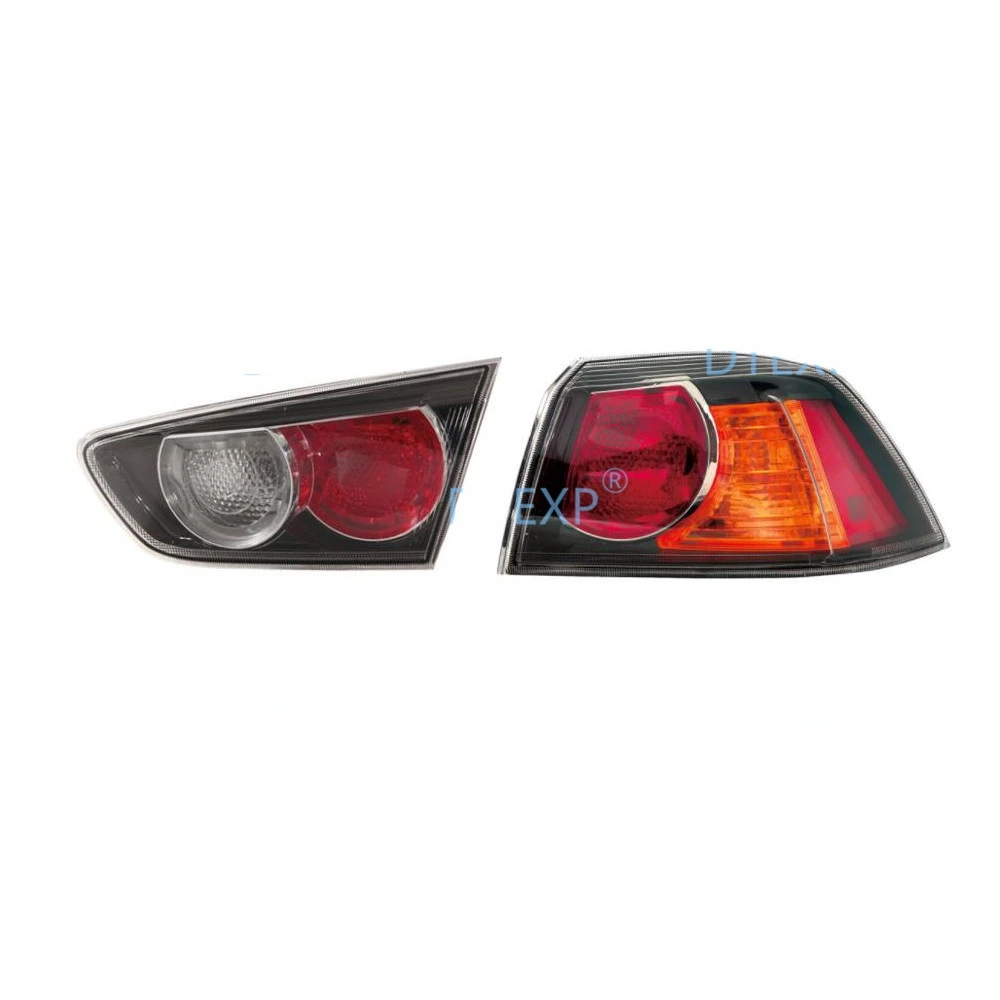 1 Piece With Bulbs Rear Lights To Evo 10 Tail Lamp For Lancer Ex Black ...