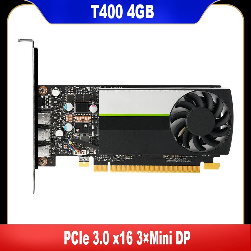 Original For NVIDIA For Quadro T400 4GB GDDR6 Graphics Card PCIe 3.0 ...