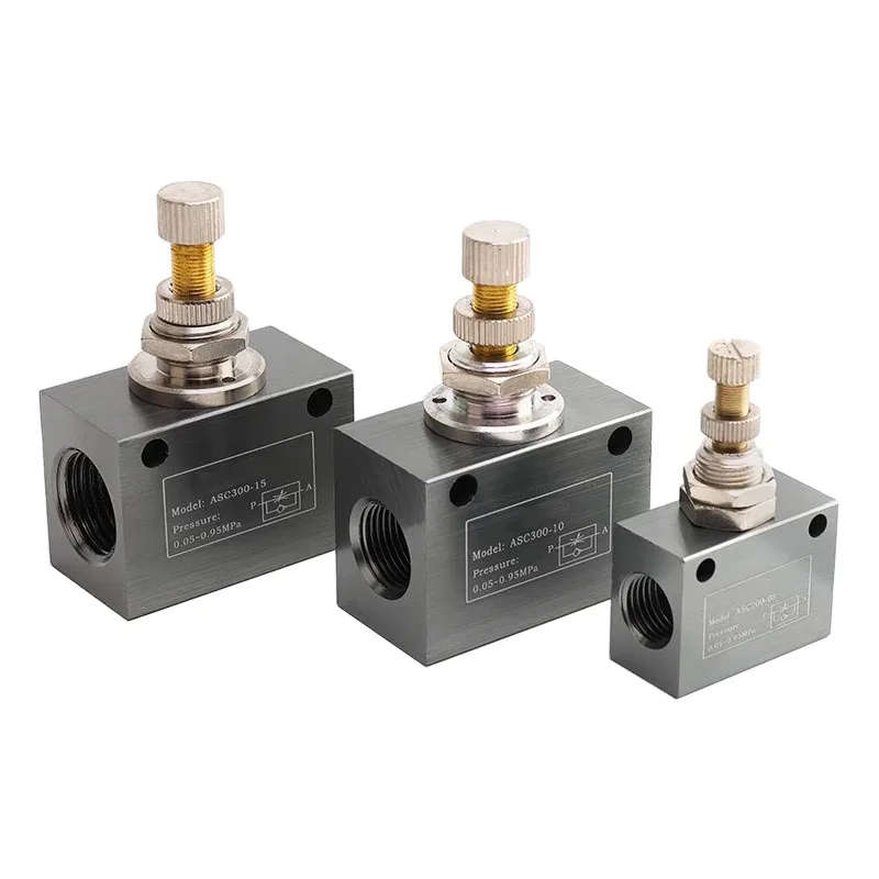 ASC100-06 ASC200-08 ASC300-10 ASC-15 Pneumatic One-Way Throttle Valve ...
