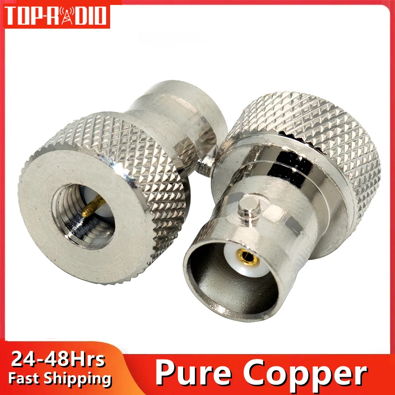 BNC Female to SMA Male Disc Nickel Plated Coaxial RF Adapter High ...