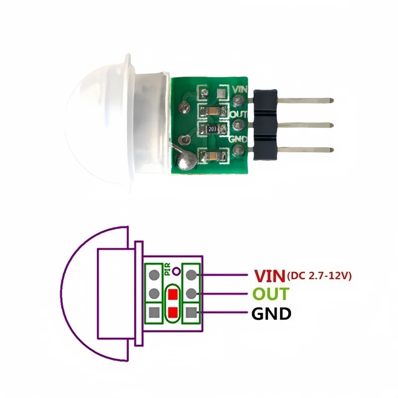 1-10pcs-Mini-IR-Pyroelectric-Infrared-PIR-Motion-Human-Sensor-Automatic ...