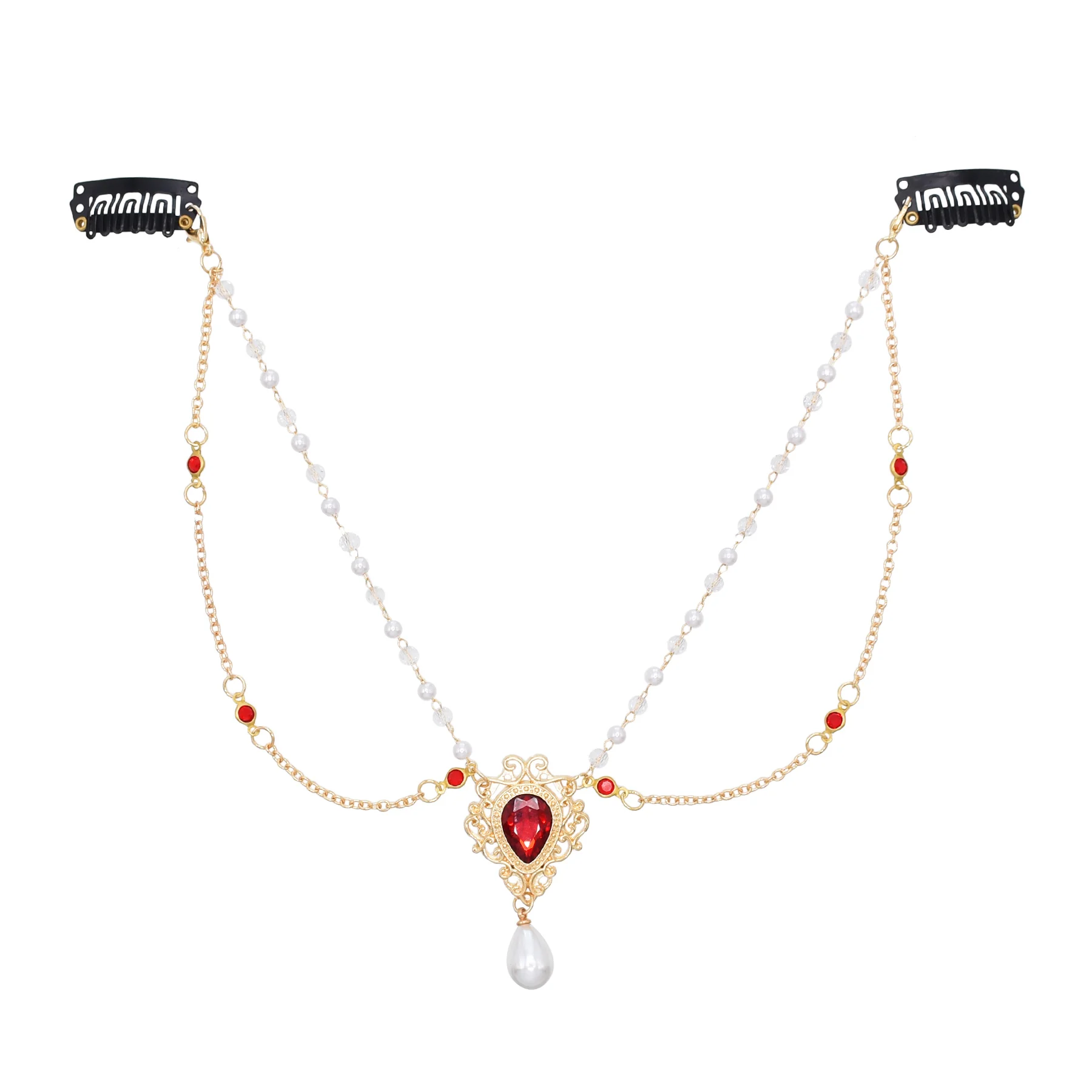 New-Bohemian-Style-Luxurious-Red-Rhinestone-Inlaid-Women-s-Fashionable ...