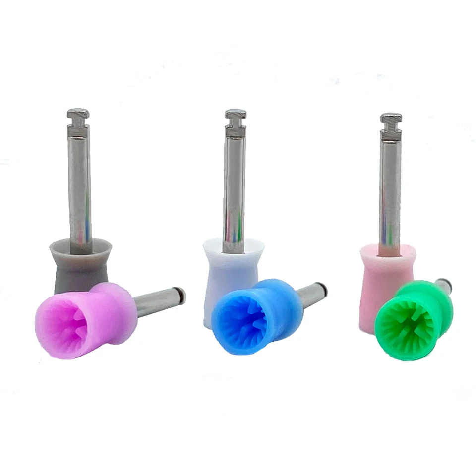 Nylon Cup Brush 100/200 Pcs Dental Latch-Type Polishing Cups & Brushes ...