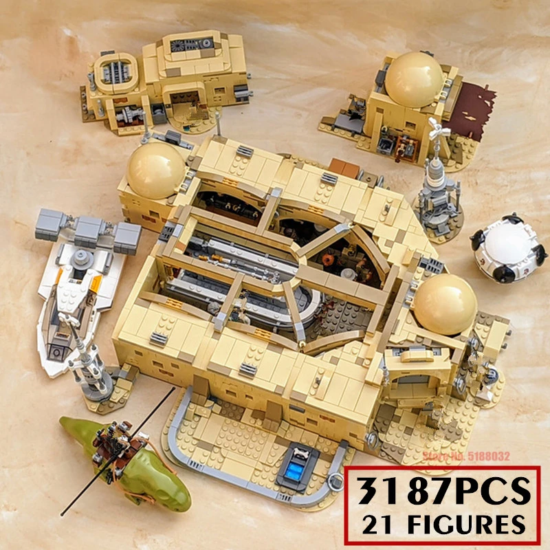 Disney 3187 sztuk gwiazdy Space Wars Mos Eisley Bistro dom willa Robot ...