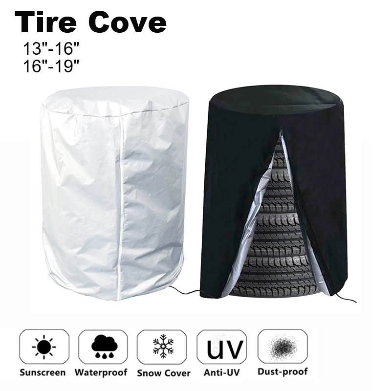 S/L Car Tire Cover 4 Tires Big Capacity Tire Car Spare Tyre Cover Tire ...