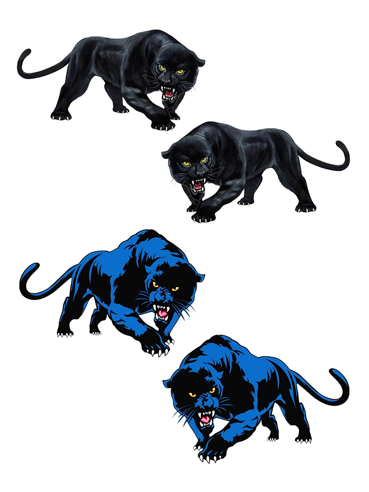 Cartoon-3D-Car-Stickers-Animal-Black-Panther-Roaring-Bumper-Motorcycle ...