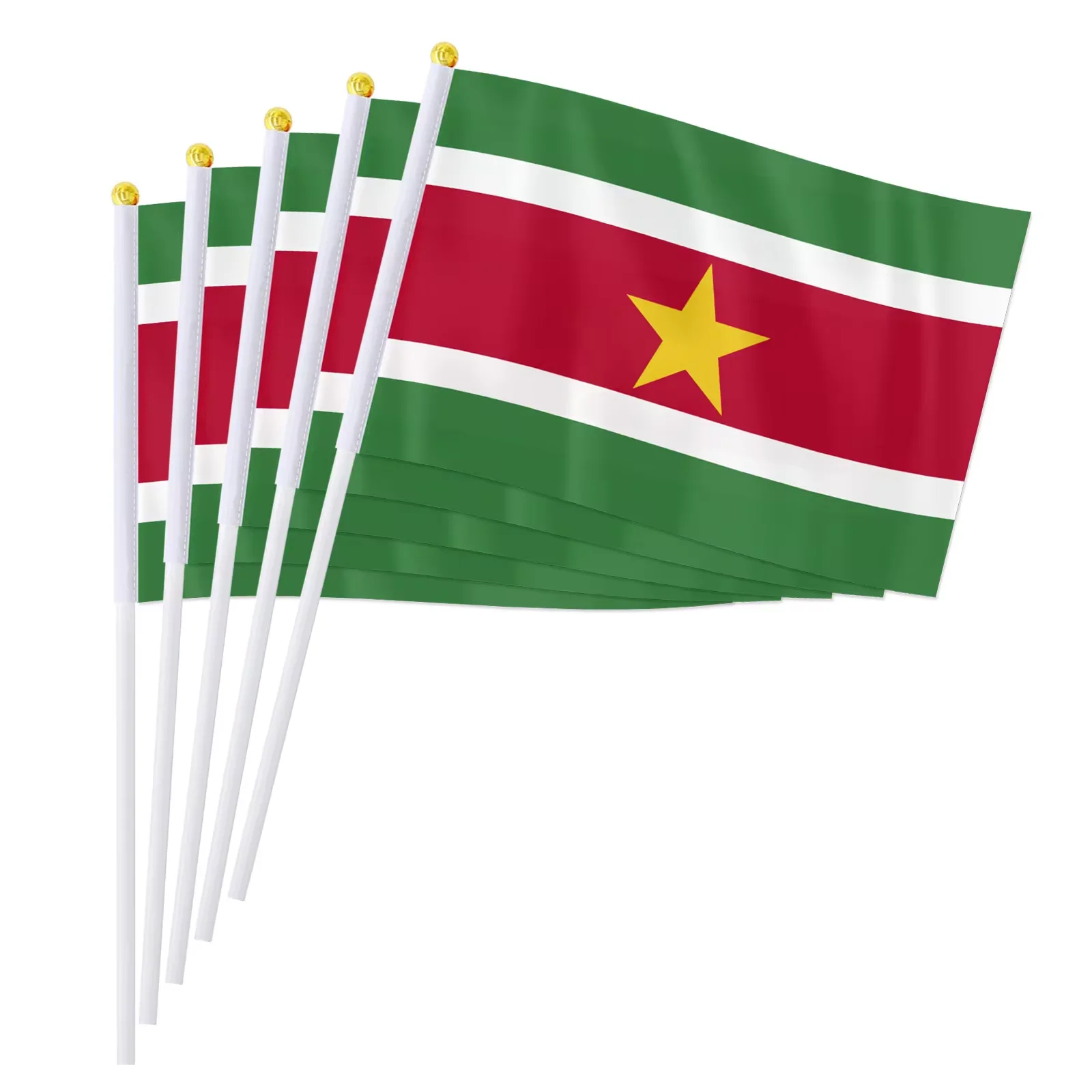 14*21cm Surinam Hand Flag, Surinamese National Hand Held Waving Small ...