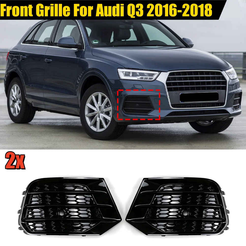 2x-Car-Front-Bumper-Fog-Light-Grille-Honeycomb-HEX-Fog-Lamp-Grill-Cover ...