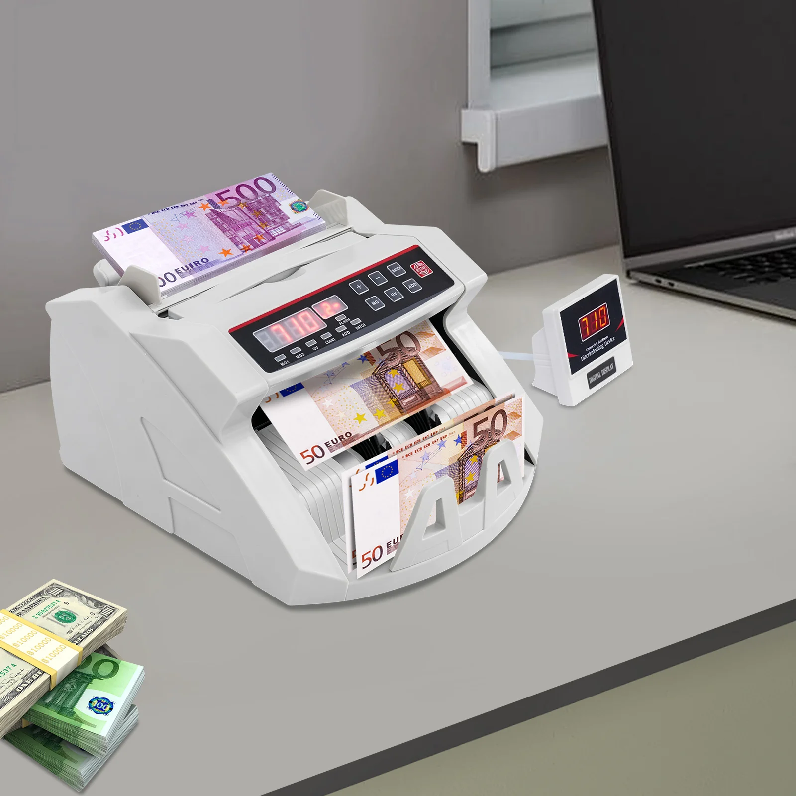 Portable Money Counting Machine with UV/MG/IR Detection, Multinational ...