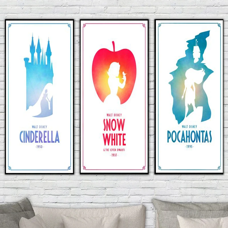 Minimalist Disney Princess Posters