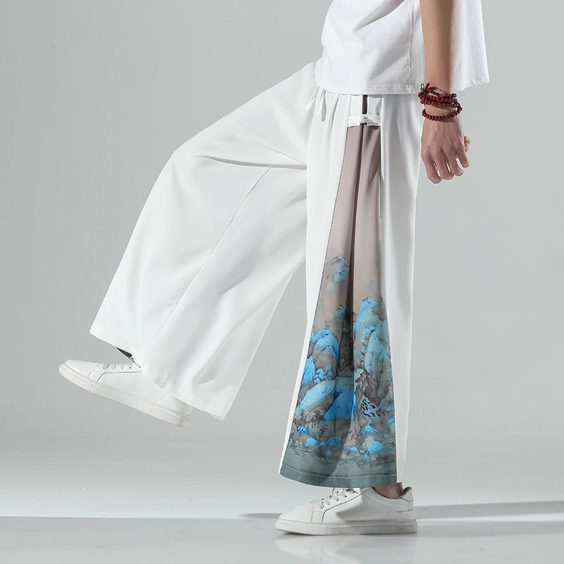 New Chinoiserie Men's and Women's Trousers Japanese Fashion Large Size ...