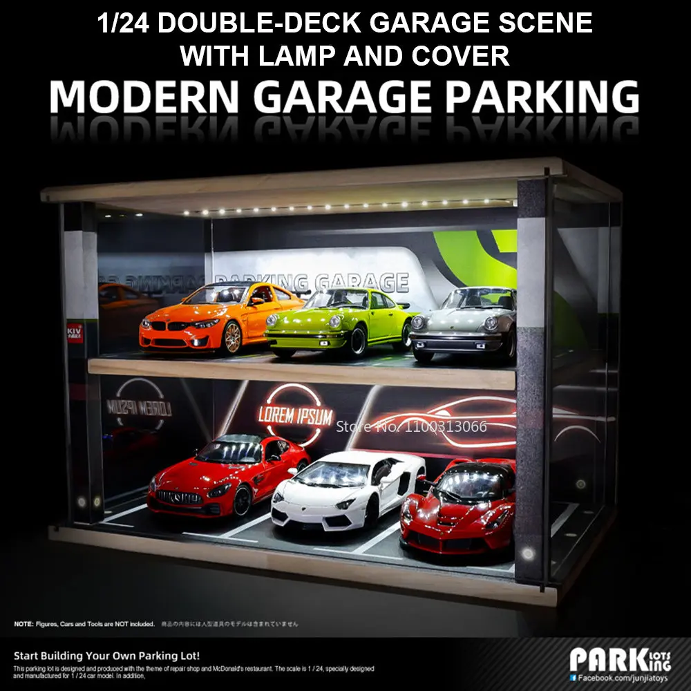 1-24-Parking-Lot-Scene-Car-Model-Storage-Box-Toy-Garage-Acrylic ...