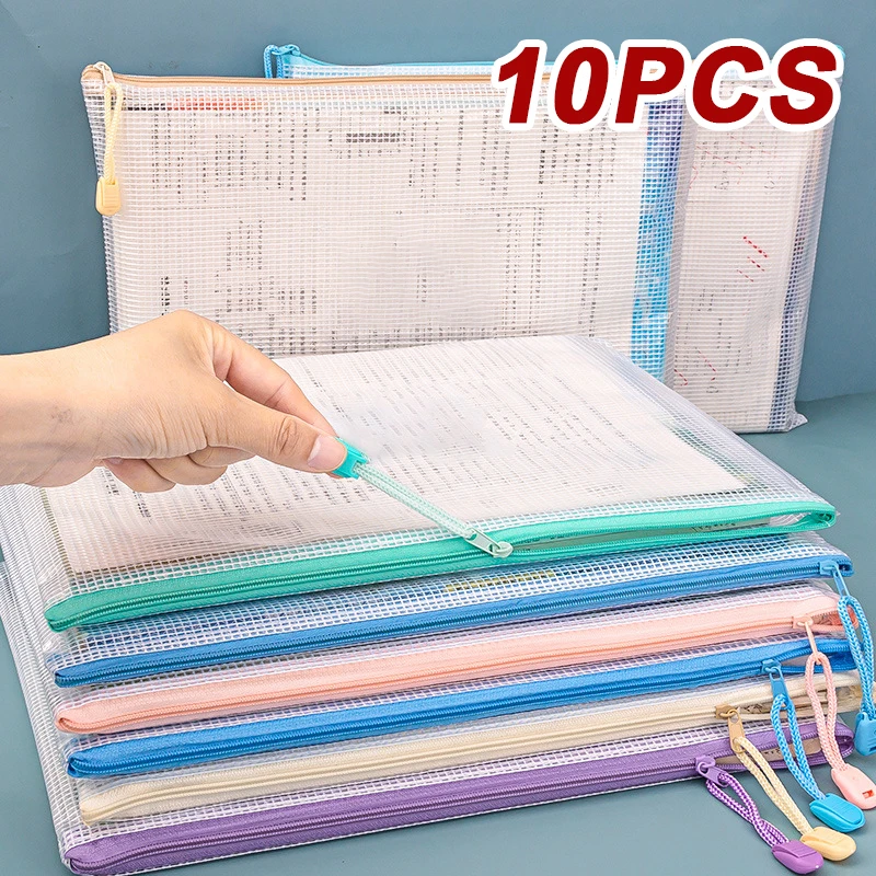 Bolsa-de-malla-con-cremallera-para-documentos-carpetas-de-archivos-con ...