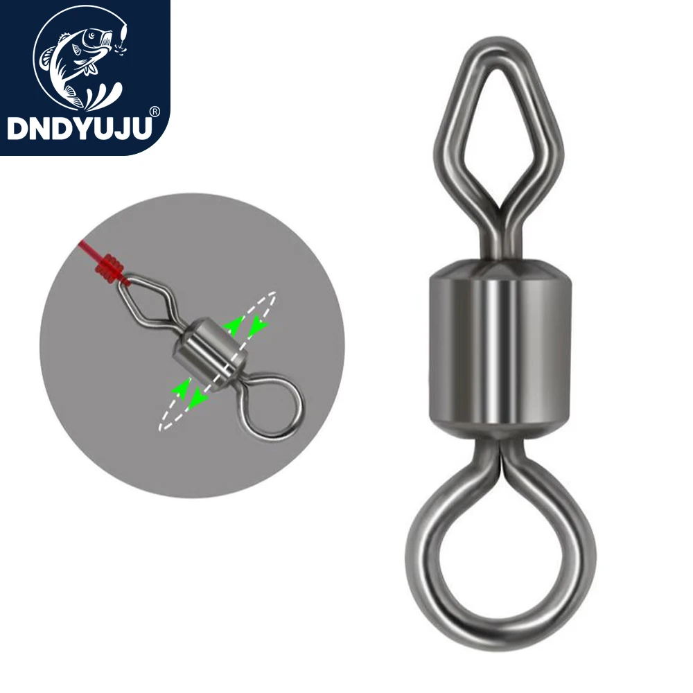 DNDYUJU 50pcs Round And Diamond Eye Swivel Fishing Swivel Solid ...