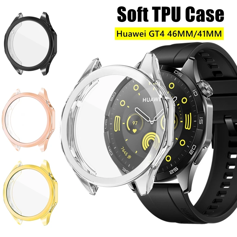 Soft-TPU-Case-for-Huawei-Watch-GT-4-46mm-41mm-Full-Cover-Cases-Shell ...