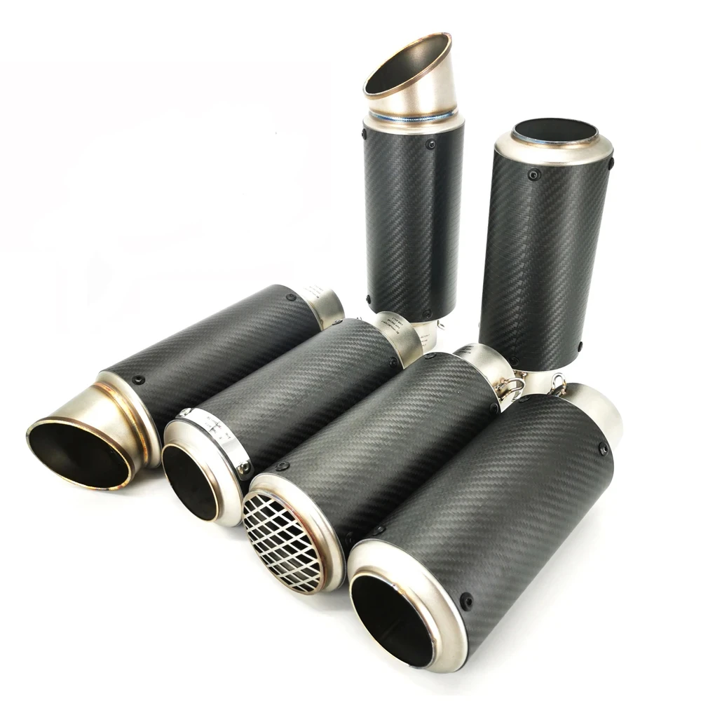 51mm-60mm-Universal-Carbon-Fiber-Motorcycle-Exhaust-Pipe-With-DB-Killer ...