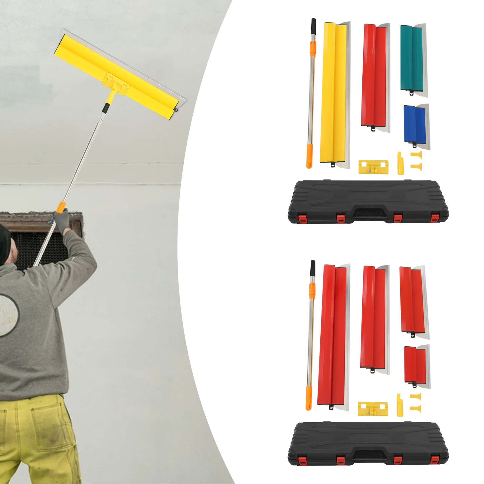 Professional Drywall Scraper Kit w/ Telescoping Pole 80-130cm 4 Dry ...