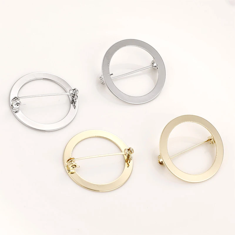 3 pieces copper wrapped 14K Gold hollow out round pin DIY hand jewelry ...