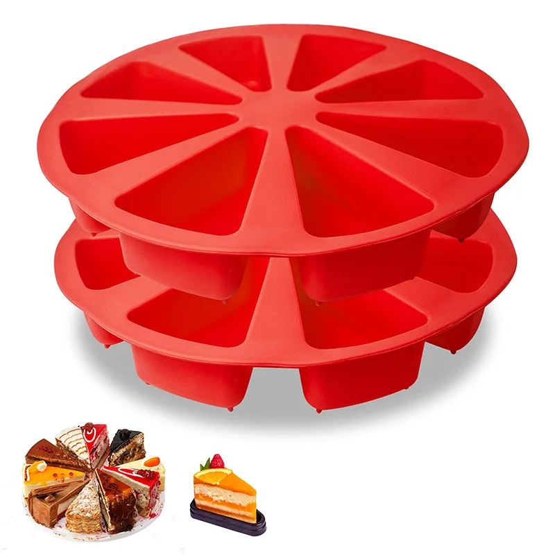 8-Cavity-Silicone-Portion-Cake-Mold-Triangle-Cavity-Cake-Pan-Pizza ...