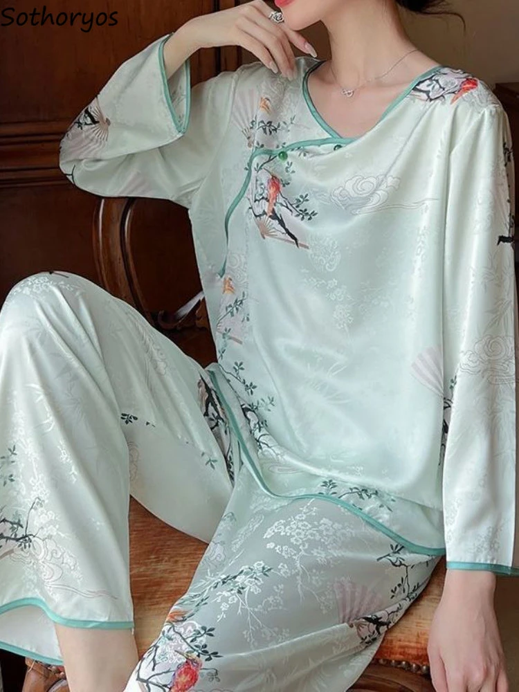 Chinese Pajamas Women | Vintage Pajama Sets Women | Vintage Chinese ...