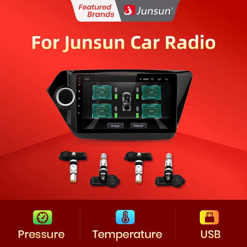 Junsun-USB-Tire-Pressure-Monitoring-Alarm-System-TPMS-With-4-Internal ...