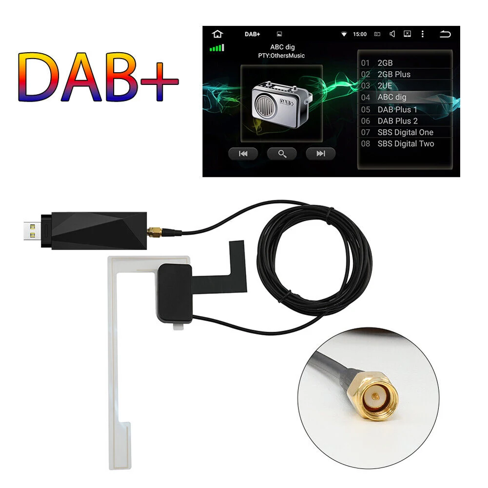 Sintonizador de Radio Digital DAB receptor Dongle USB de 5V 170 240MHz Sintonizador de Radio Digital DAB receptor Dongle USB de 5V 170 240MHz