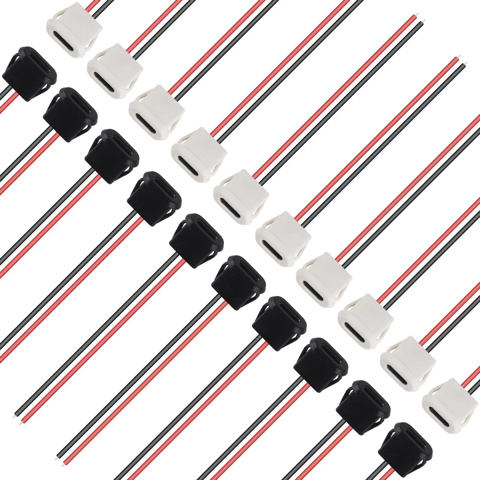 2/5/10pcs Type-C female chassis 2P direct crimping socket female ...