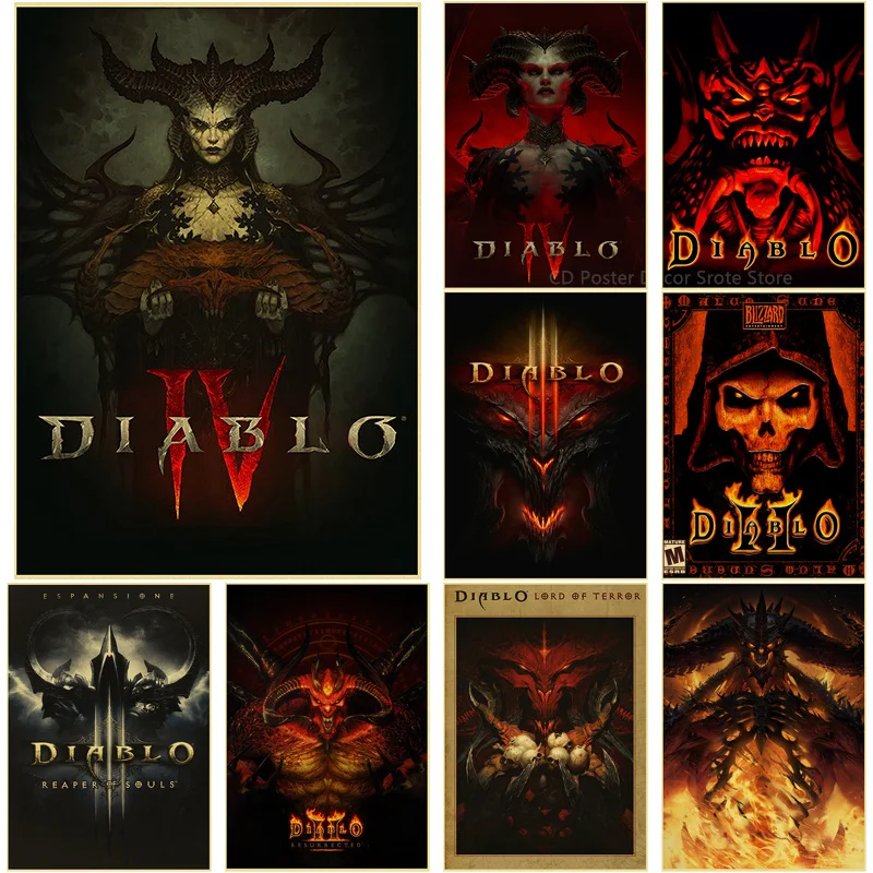 Vintage-Diablo-Posters-Retro-Prints-Game-Poster-Retro-Bar-Cafe-Home ...