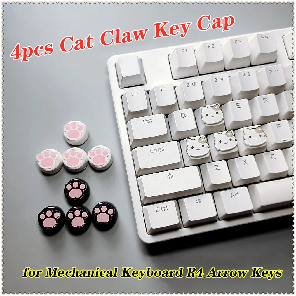 4pcs-set-Lovely-Cat-Claw-Key-Cap-Personality-Cat-Paw-Keycaps-for ...