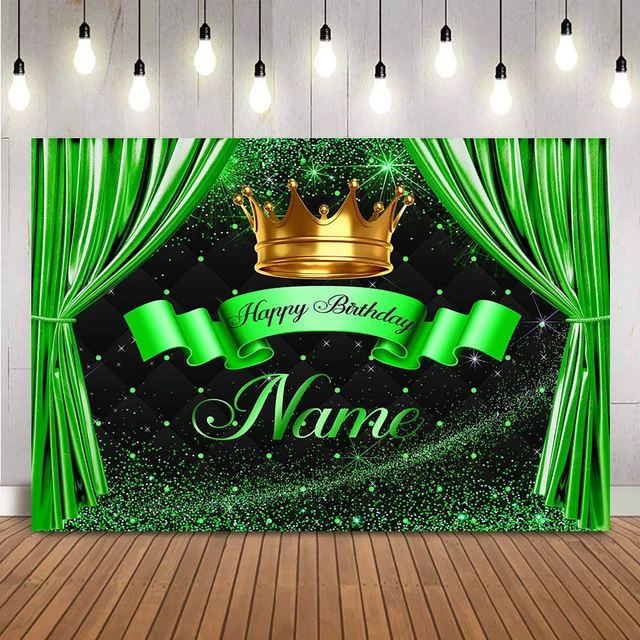 Green Gold Crown Background