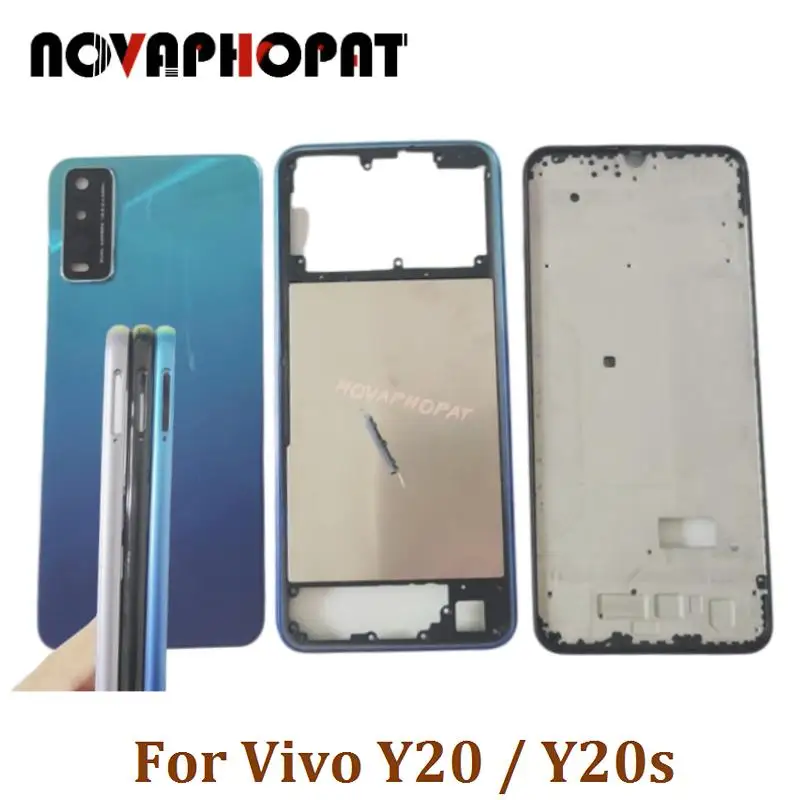LCD Faceplate Frame Middle Bezel For Vivo Y20 Y20s Battery Cover Back ...