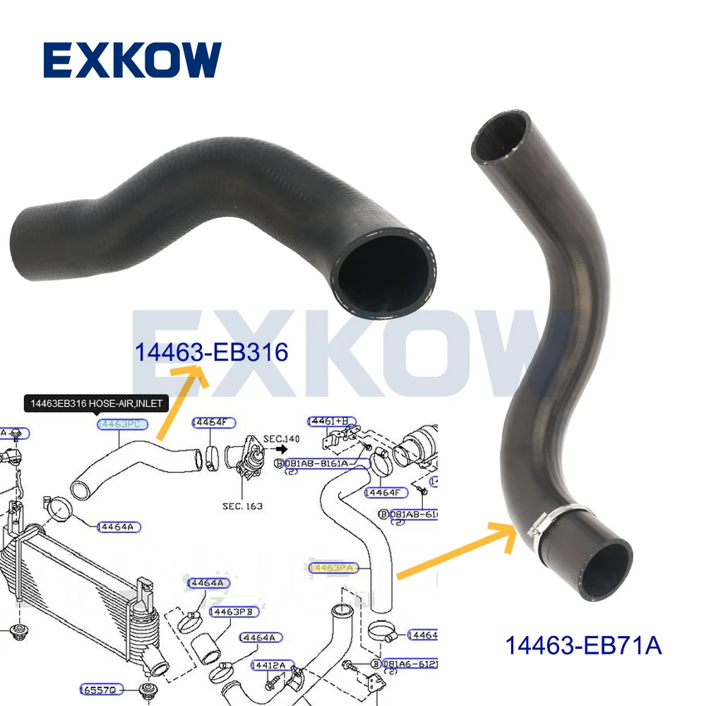 New-Inter-Cooler-Inlet-Air-Hose-for-Nissan-Navara-D40-FRONTIER-2008 ...