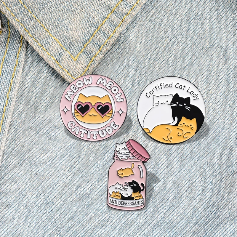 Alfileres-de-esmalte-de-gato-para-mujer-broches-personalizados ...