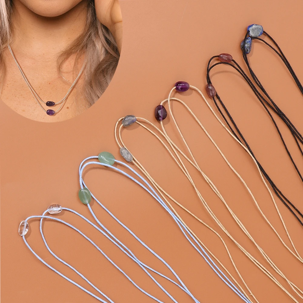 Natural-Irregular-Stone-Colares-Freeform-Tiger-Eye-Ametista-Cristais ...