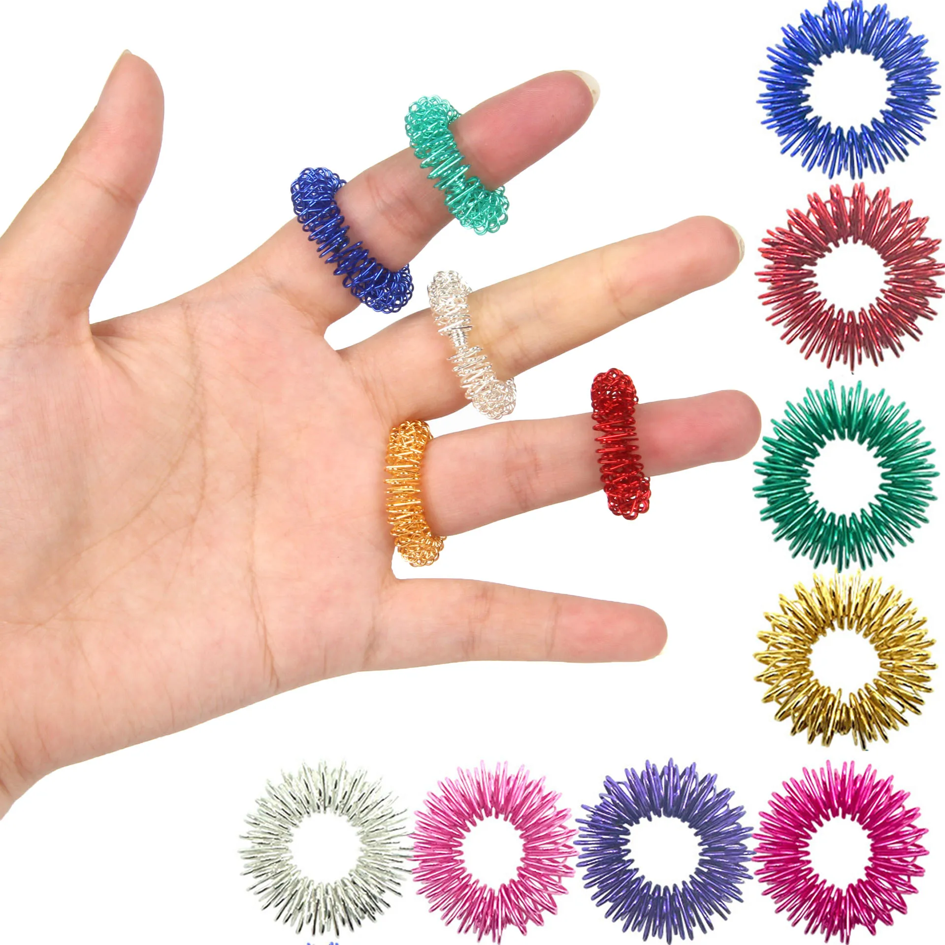 5-15pcs-Acupressure-Rings-Spiky-Sensory-Finger-Rings-Set-for-Teens ...