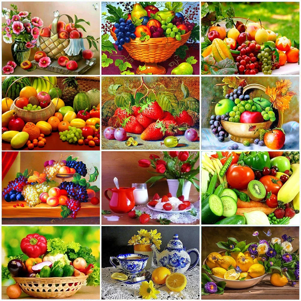 5D-Diamond-Painting-Fruit-Cross-Stitch-Mosaic-Diamond-Embroidery-Full ...