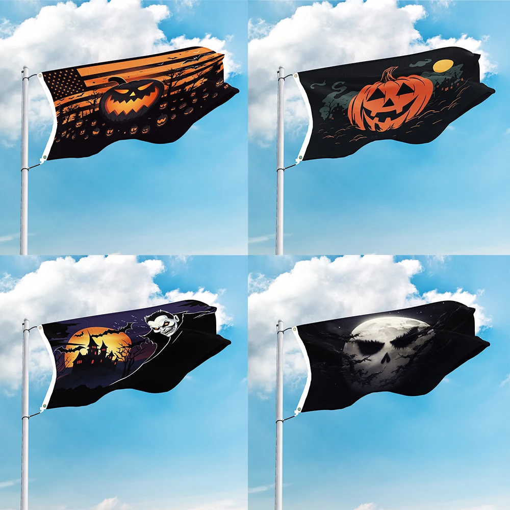 Halloween-Festival-Flag-Celebration-Pumpkin-Lantern-Scream-ScareCrow ...