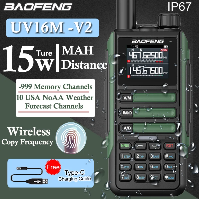 2024-Baofeng-UV16-Walkie-Talkie-Upgraded-UV16M-V2-Infinite-Copy ...