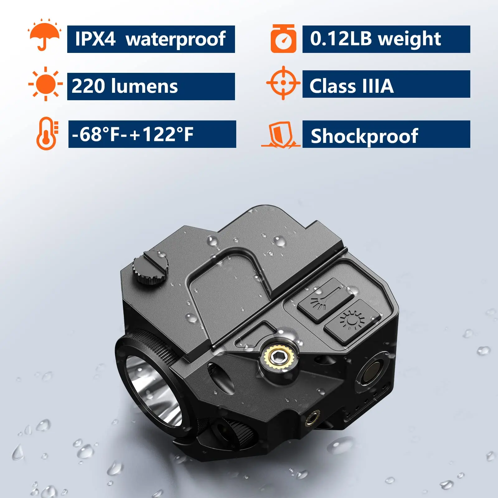 Pistol Laser sight Flashlight Combo Rechargeable Glock Red Laser ...